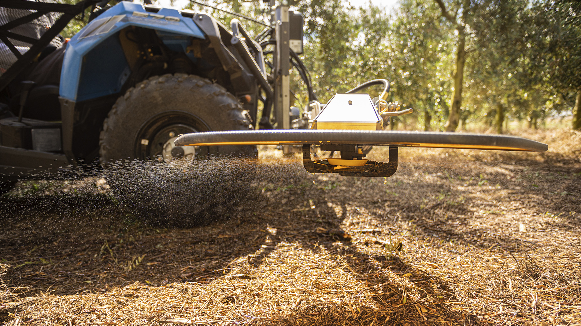 Sprayguard sprayer for treating olive trees and mature trees with ...